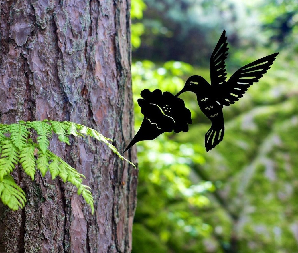 Hummingbird Tree Stake DXF SVG Files, Garden Decor DXF Files, Dxf Files ...