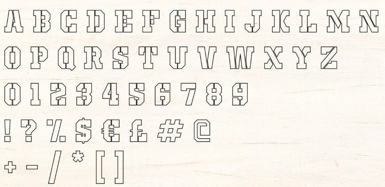 Alphabet Laser Cut DXF SVG File/ Font Dxf File for Plasma/ Dxf Format ...