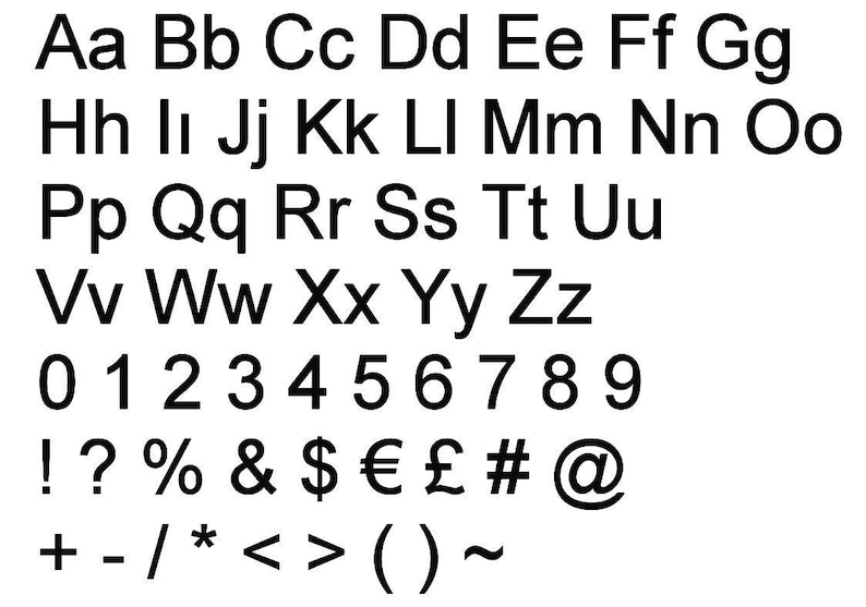 Arial Font Letters a to Z SVG and DXF Files / Arial Font Numbers 0 to 9 ...