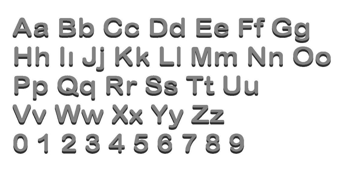 3d Letter and Number Stl File / 3d Printed STL Files / Letters and ...
