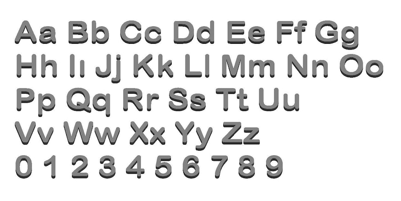 3d Letter and Number Stl File / 3d Printed STL Files / Letters and ...