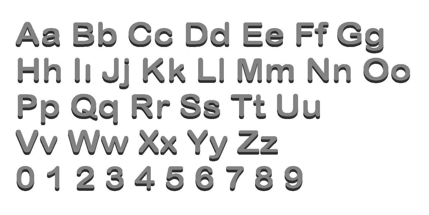 3d Letter and Number Stl File / 3d Printed STL Files / Letters and ...