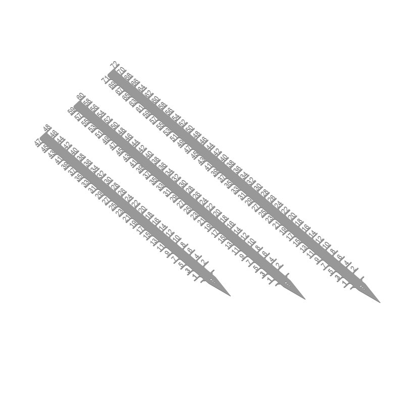 Snow Depth Gauge Blank Dxf Svg Files | 48 Inc - 60 Inc - 72 Inc Snow ...