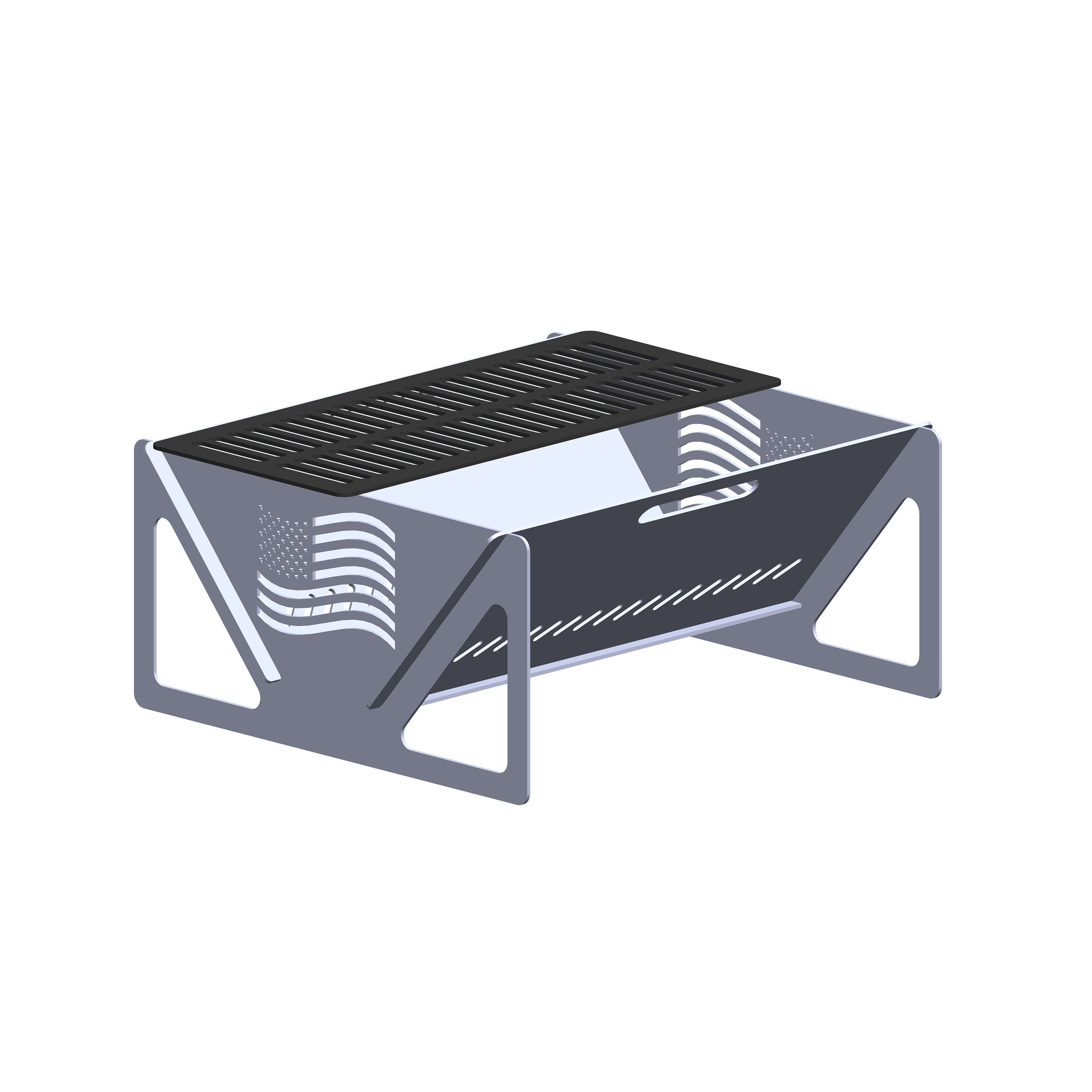 America Flag Fire Pit Dxf Files , Portable Fire Pit, Dxf Files for ...