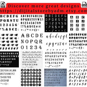 Alphabet Letters Dxf and Svg Files /a to Z or 0 To9 Dxf File/font for ...