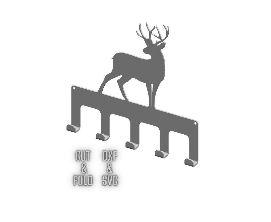 Deer Key Holder Dxf Svg Plasma Cut Files | Metal Key Hanger Dxf Svg Cnc ...