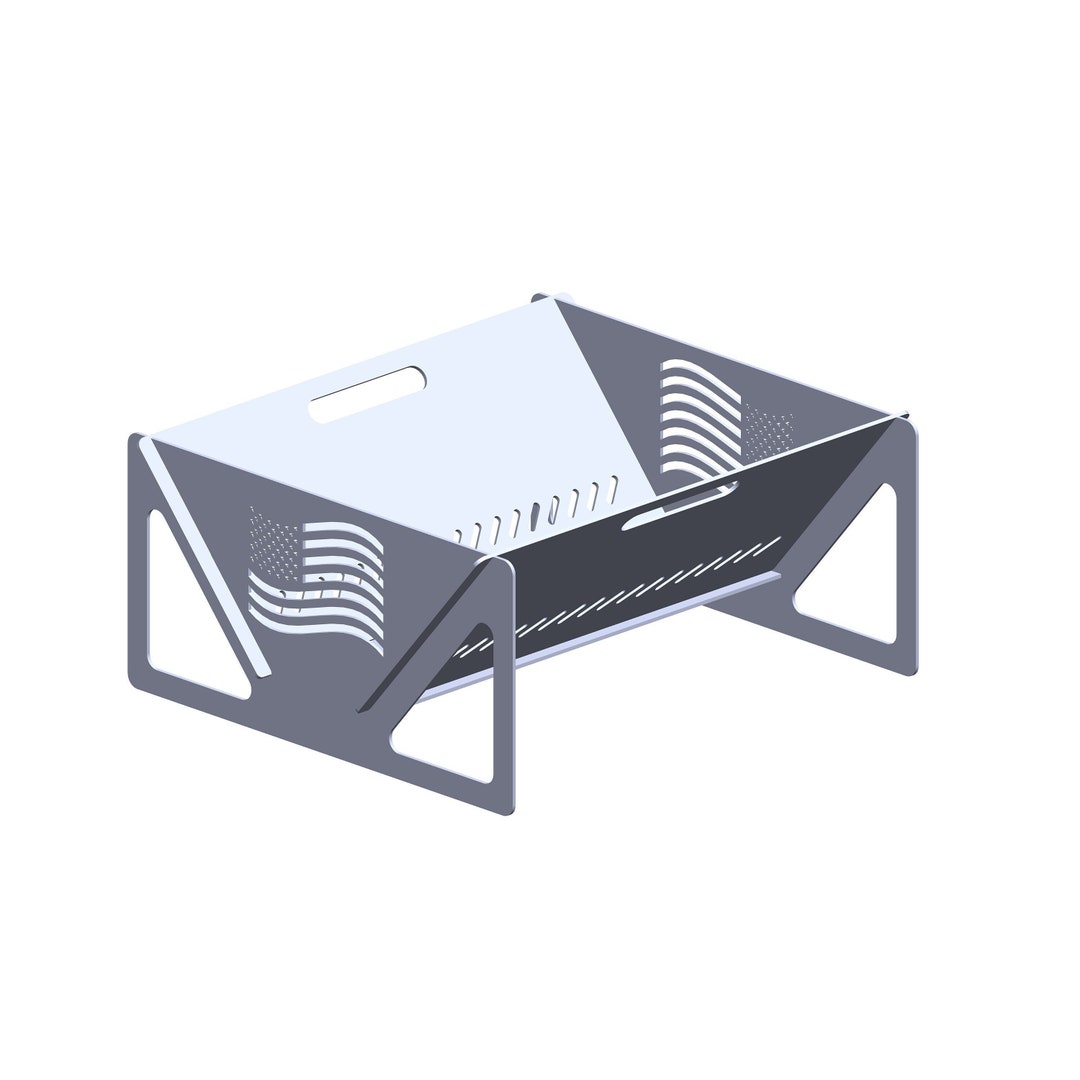 America Flag Fire Pit Dxf Files , Portable Fire Pit, Dxf Files for ...