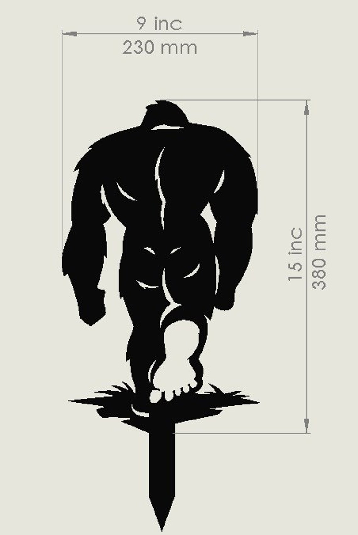 Sasquatch Garden Stakes Dxf Files, Sasquatch Dxf Files, Bigfoot Stakes ...