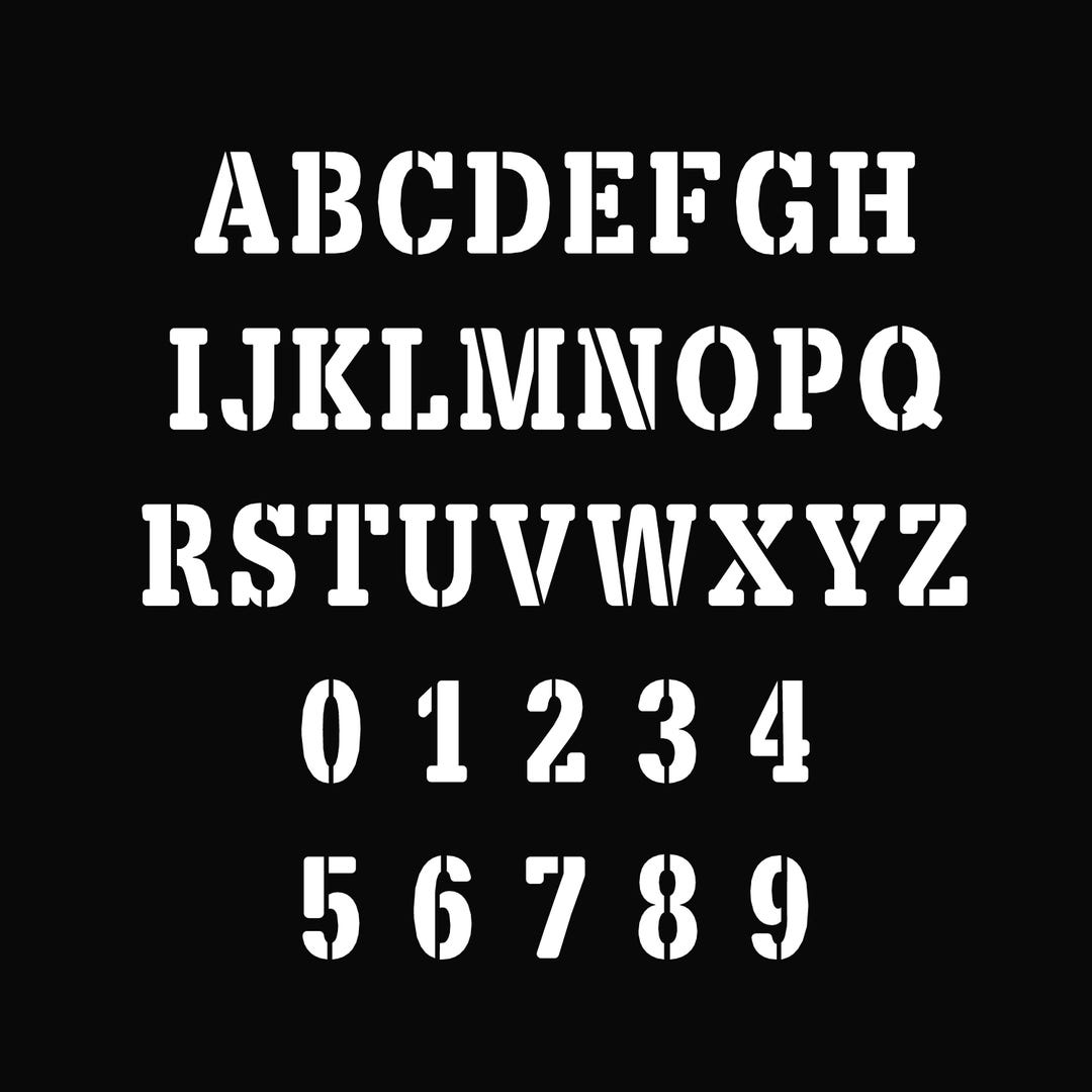 Sitencil Font Alphabet Letters Dxf Svg Files | Font for Cnc Laser ...