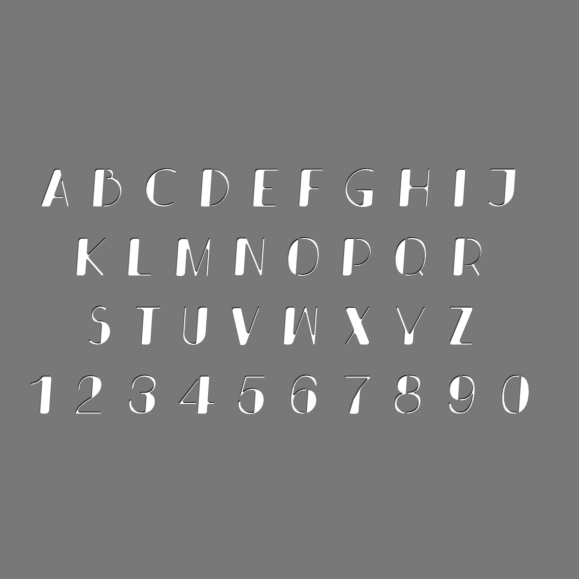 Sitencil Font Alphabet Letters Dxf Svg Files, Font for Cnc Laser ...