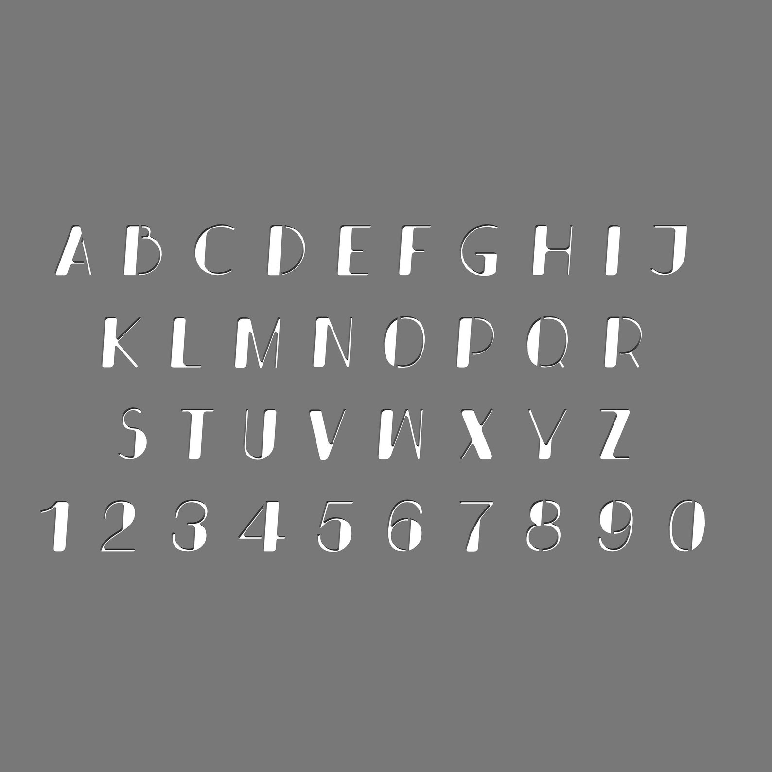 Sitencil Font Alphabet Letters Dxf Svg Files, Font for Cnc Laser ...