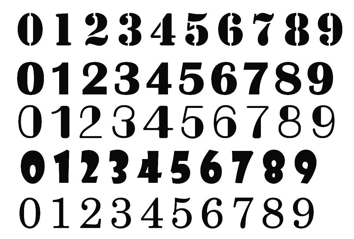 0 to 9 Numbers Bundle Dxf Svg File / 9 Design Numbers Bundle / Dxf ...
