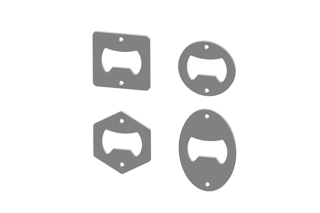 4 Pcs Beer Bottle Opener Dxf and Svg File, Bottle Opener Laser File ...