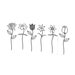 Metal Flowers Garden Stakes DXF SVG Files | Metal Rose Decor Dxf Files ...