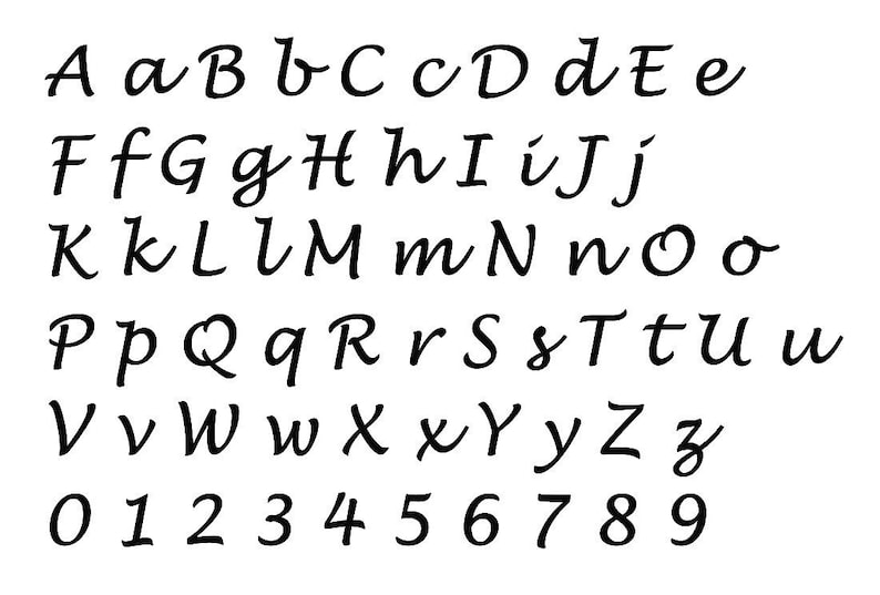 Alphabet Letters DXF SVG Files /a to Z or 0 To9 Dxf File/font for Cnc ...
