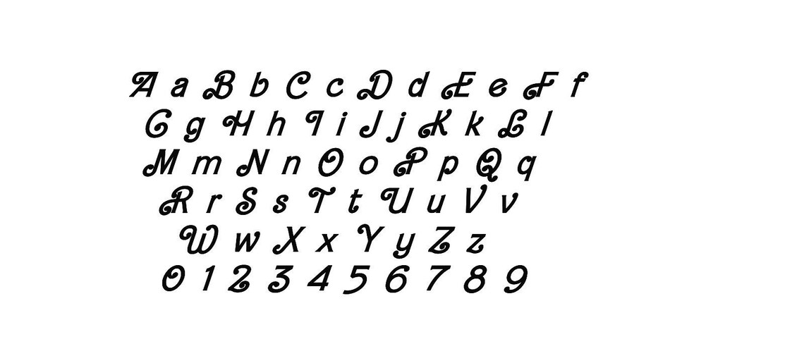 Abc Letters Dxf Laser Cut Stencil/alphabet Letters Dxf Files/0 to 9 or ...