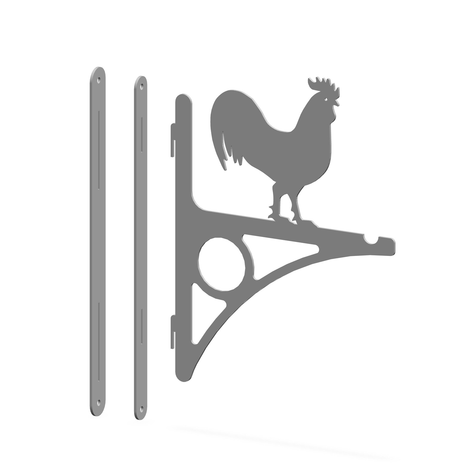 Rooster Hanging Basket Bracket Dxf Svg Laser Cut File / Metal Basket ...