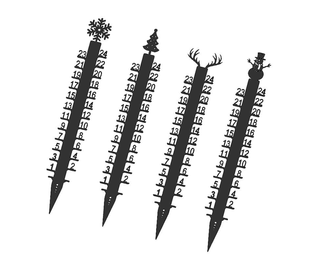 24 Inc Snow Depth Gauge Svg Dxf Files, Dxf Files for Plasma Christmas ...