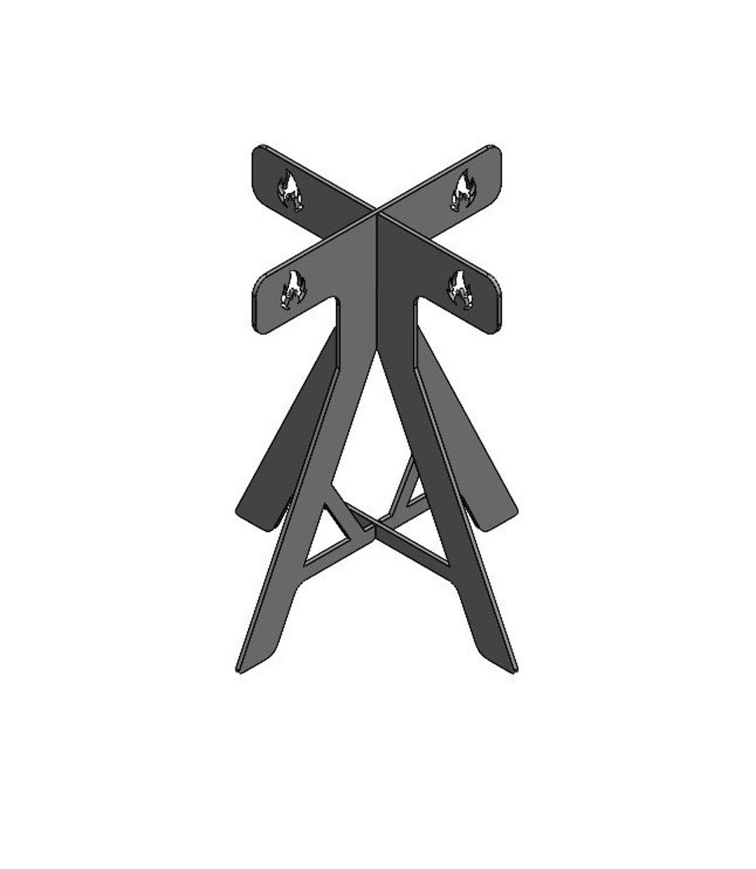 Vertical Fire Pit Grate Dxf Files, Fire Pit Grate Portable, LOW Smoke ...