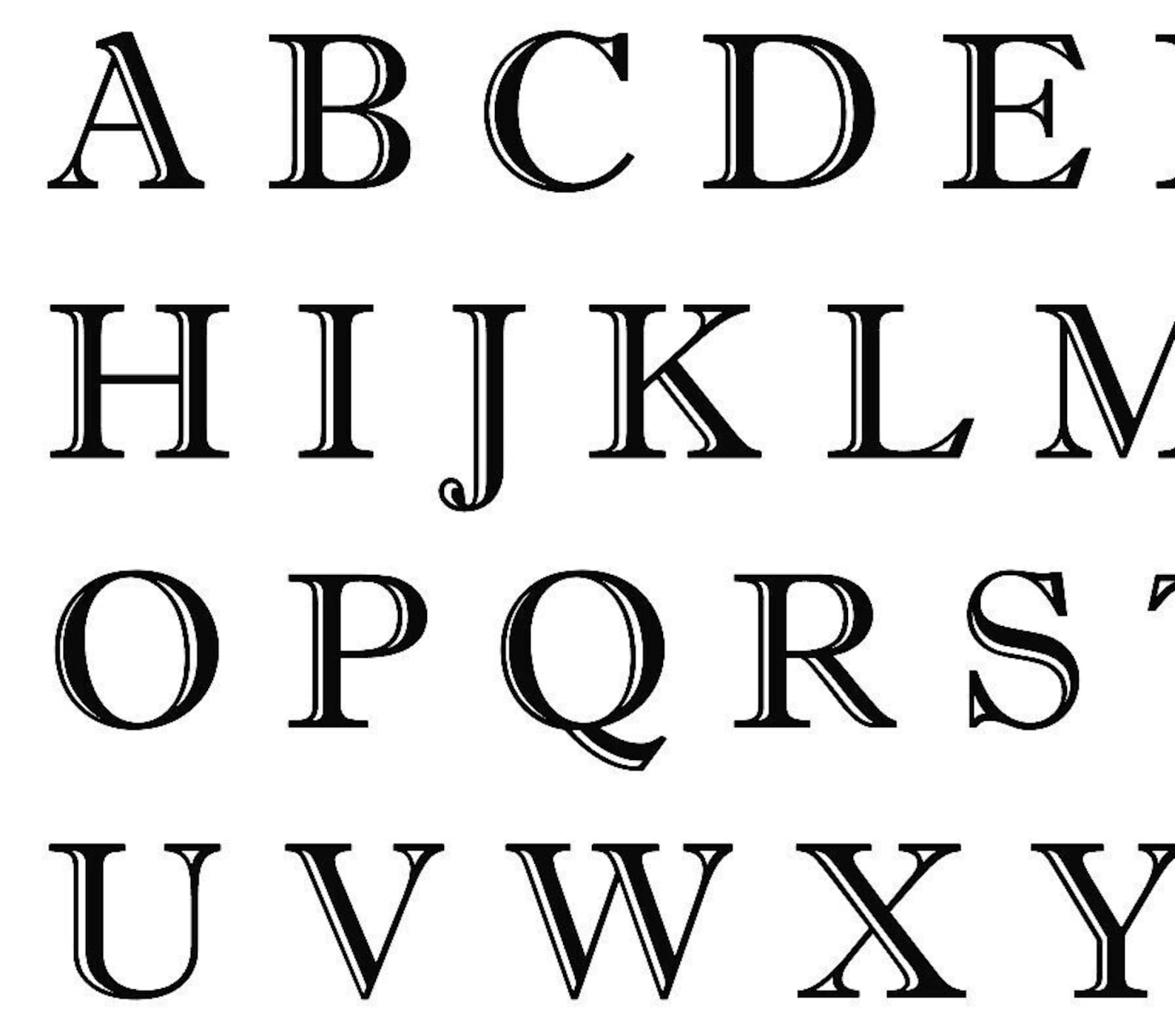 Shadow Font Alphabet Letters DXF SVG Files,font for Cnc Laser Cutting ...