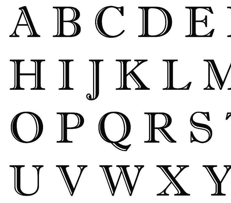 Shadow Font Alphabet Letters DXF SVG Files,font for Cnc Laser Cutting ...