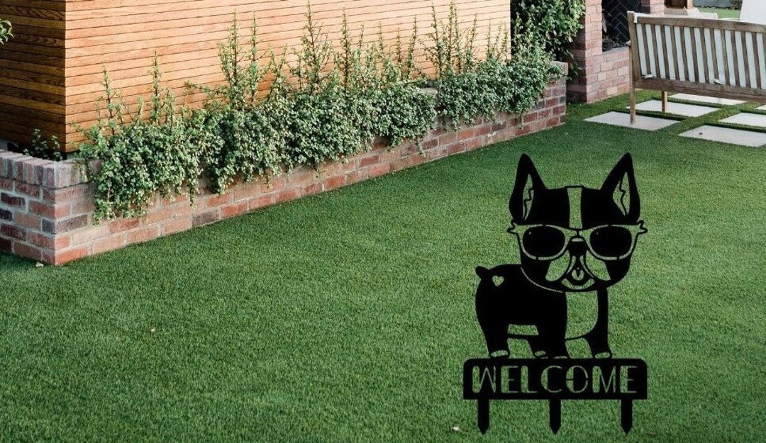 Dog Sign Welcome Garden Stakes DXF SVG File/ Dog Garden Stakes Dxf File ...