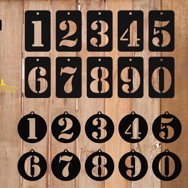 House Numbers Dxf - Etsy
