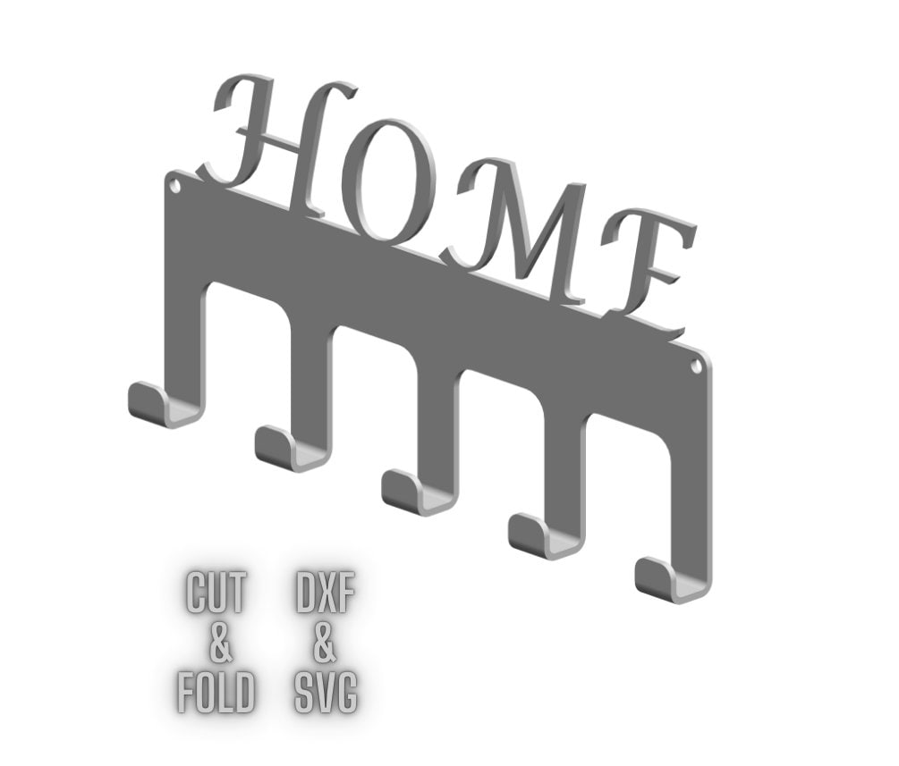 Home Key Holder Dxf Svg Files / Home Key Holder Laser Cut File / Dxf ...