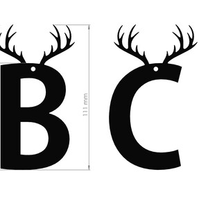 Antler Alphabet Letters Dxf Svg Laser Cut Files / Christmas Alphabet ...
