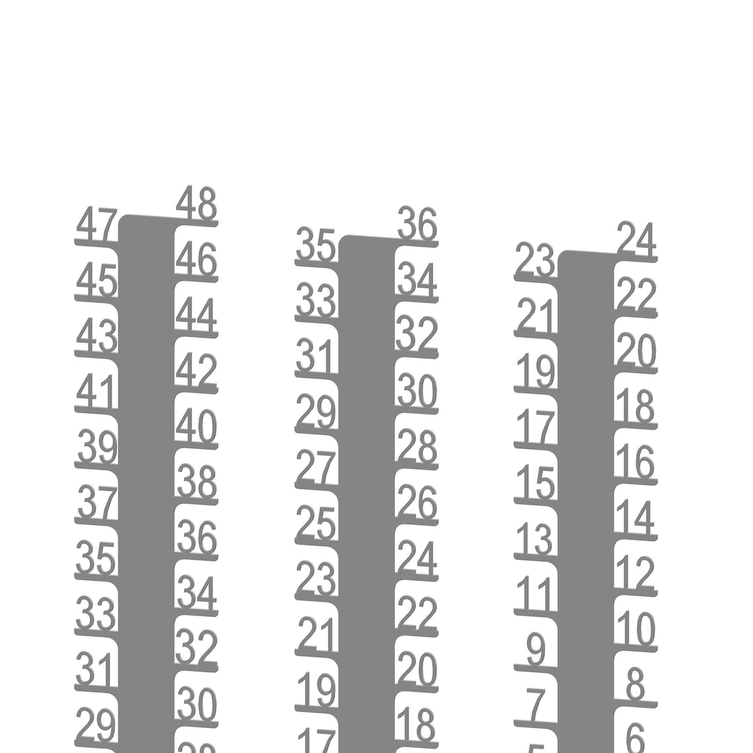 Snow Depth Gauge Blank Dxf Svg Files | 48 Inc - 36 Inc - 24 Inc Snow ...
