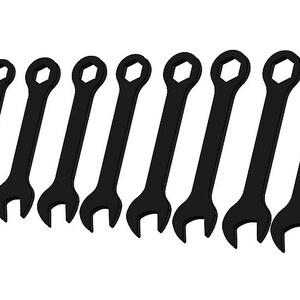 12 Pcs. Wrench Design Dxf and Svg Files, Wrench Laser Cut Files ...