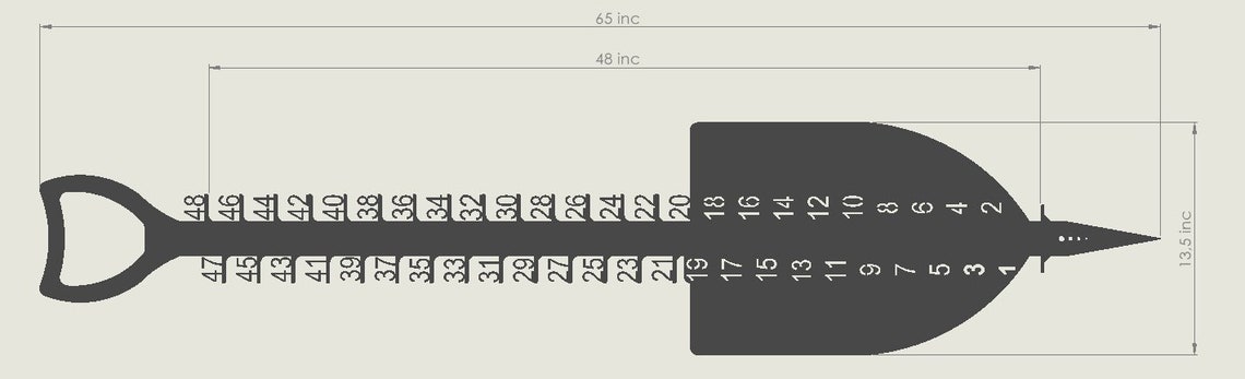 48 Inc Snow Shovel Snow Depth Gauge Dxf Files,dxf File for Plasma,snow ...