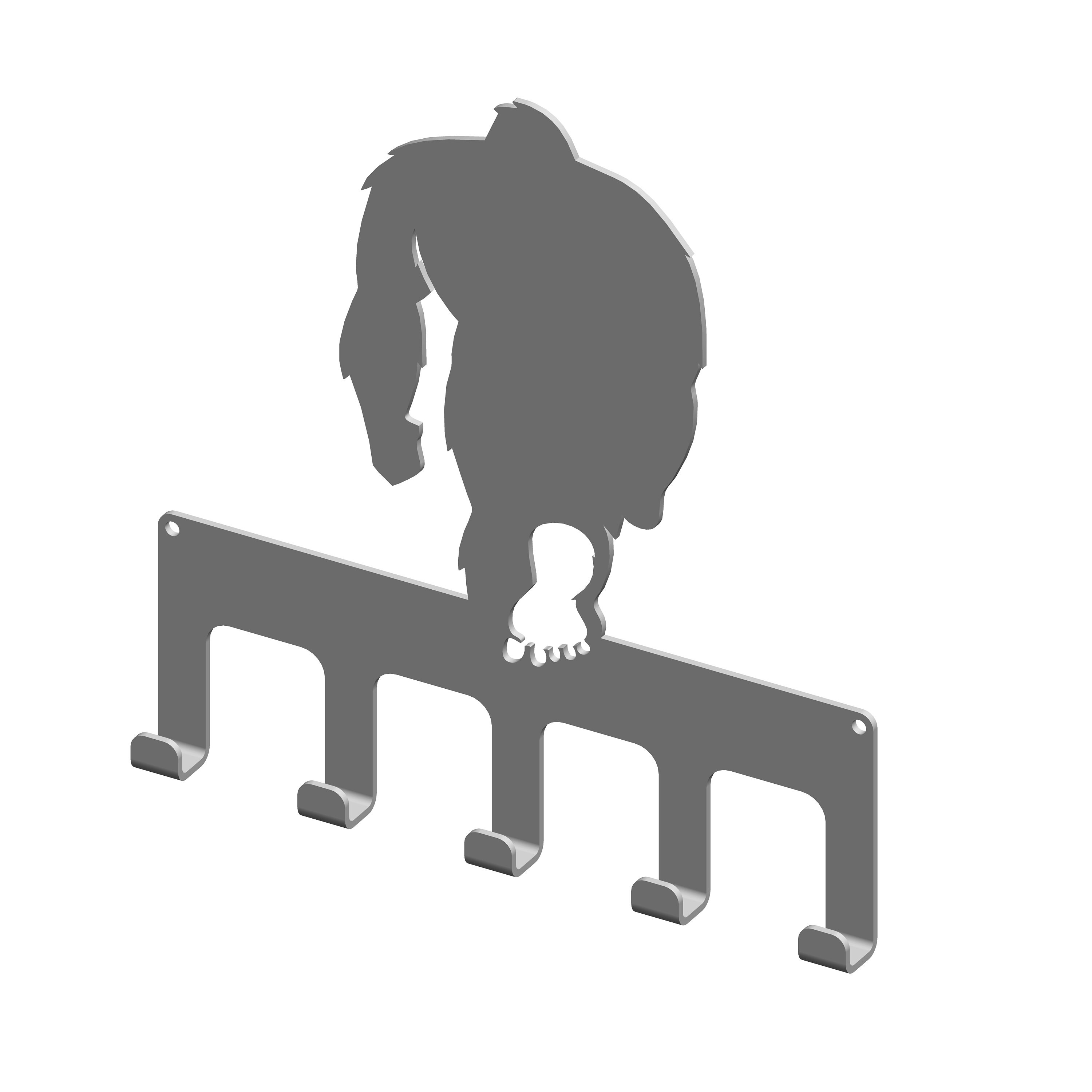 Bigfoot Key Holder Dxf Svg Cut Files / Metal Key Hanger Svg Dxf / Laser ...