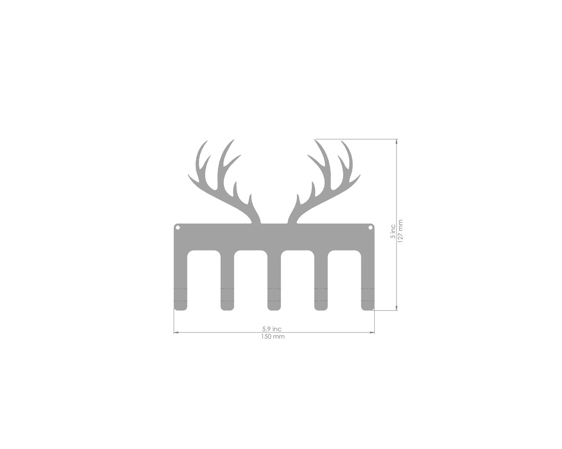 Antler Key Holder Dxf Svg Laser Cut File Metal Key Hanger Dxf Svg Cnc ...