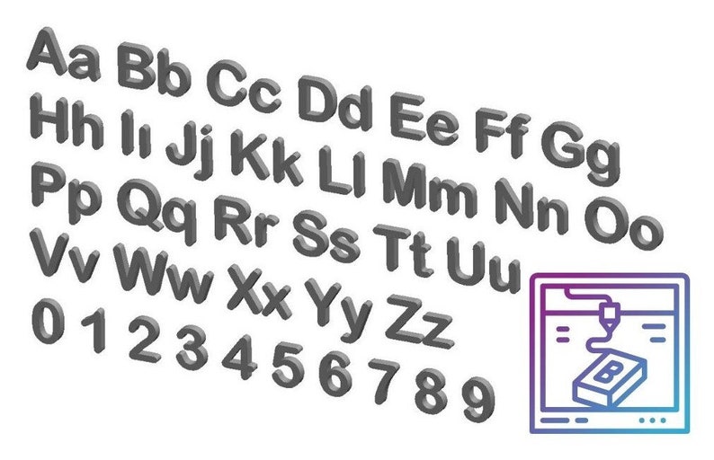 3d Letter and Number Stl File / 3d Printed STL Files / Letters and ...