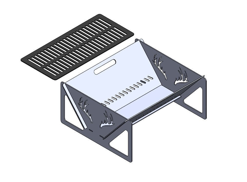 Deer Fire Pit Dxf File, Portable Fire Pit Dxf File, Fire Pit Grill Dxf ...