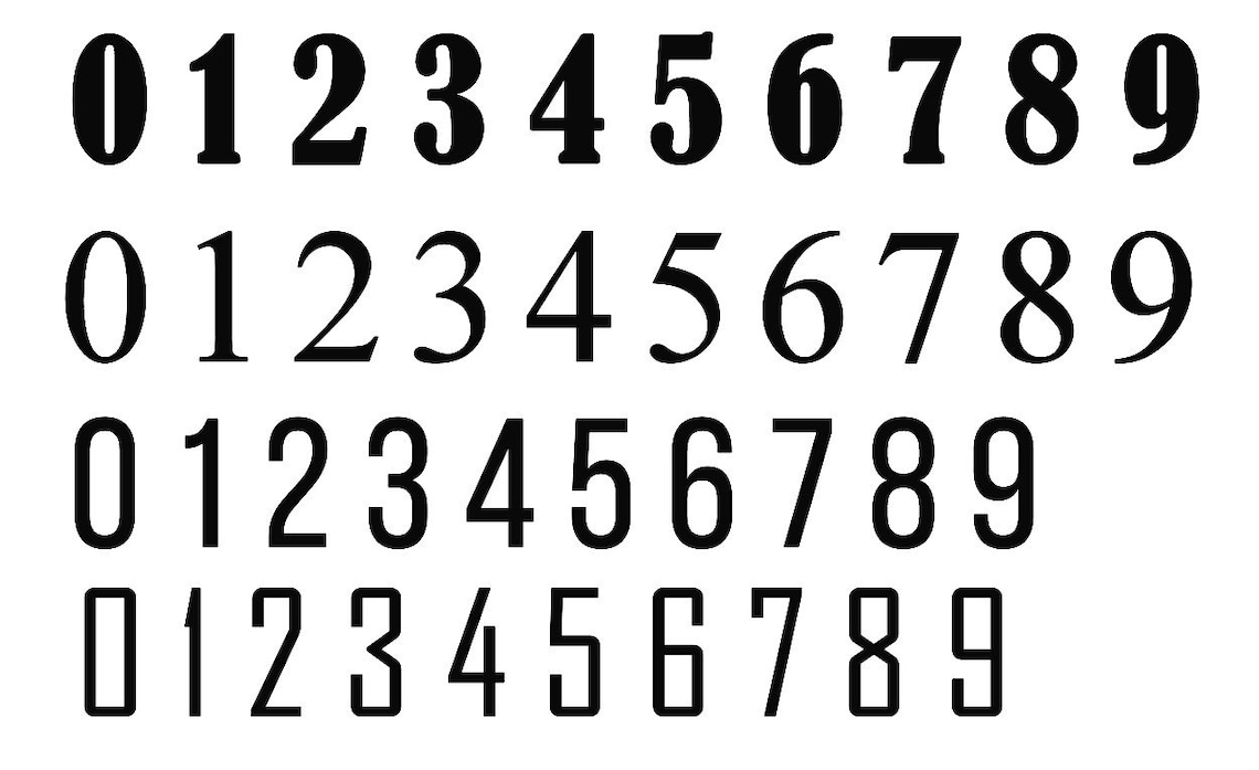 0 to 9 Numbers Bundle Dxf Svg File / 9 Design Numbers Bundle / Dxf ...