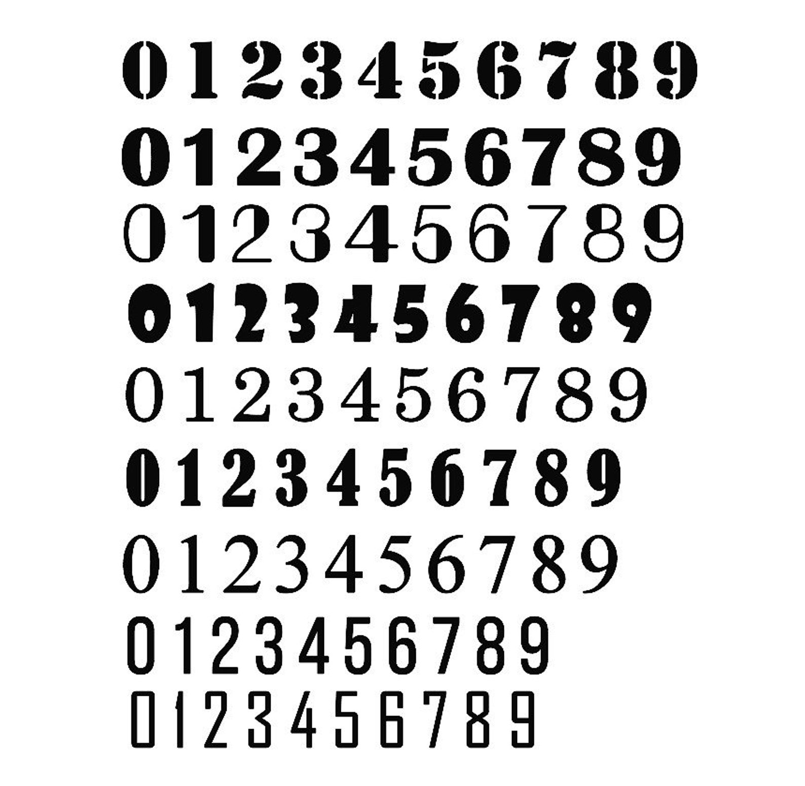 0 to 9 Numbers Bundle Dxf Svg File / 9 Design Numbers Bundle / Dxf ...