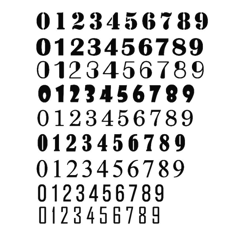 0 to 9 Numbers Bundle Dxf Svg File / 9 Design Numbers Bundle / Dxf ...