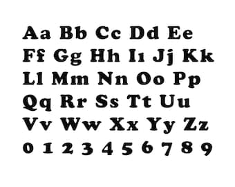 Alphabet Letters and Numbers Dxf Svg Files / Dxf Font Files for Plasma ...
