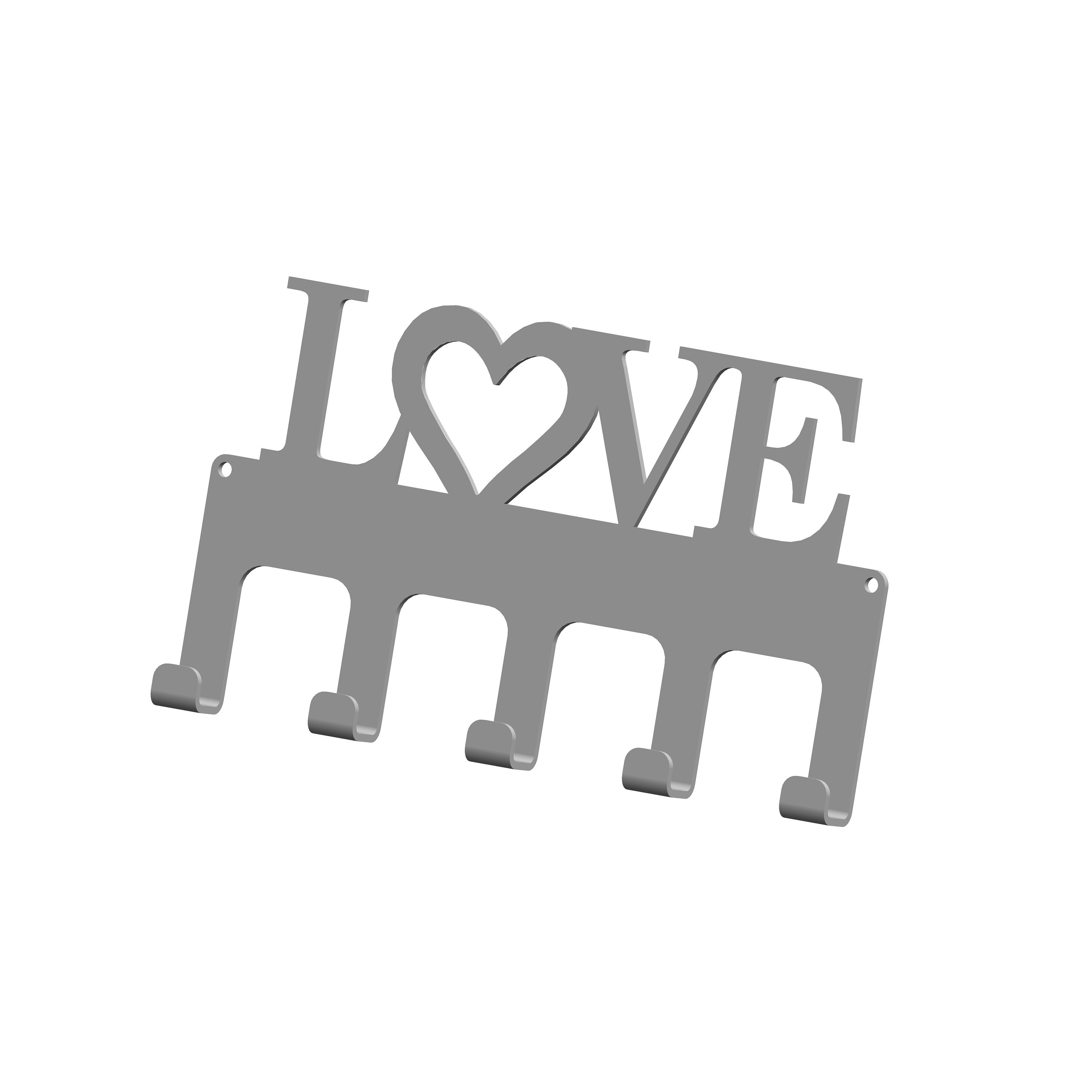 Love Key Holder Dxf Svg Cut Files Metal Key Hanger Dxf Metal Sign Key ...