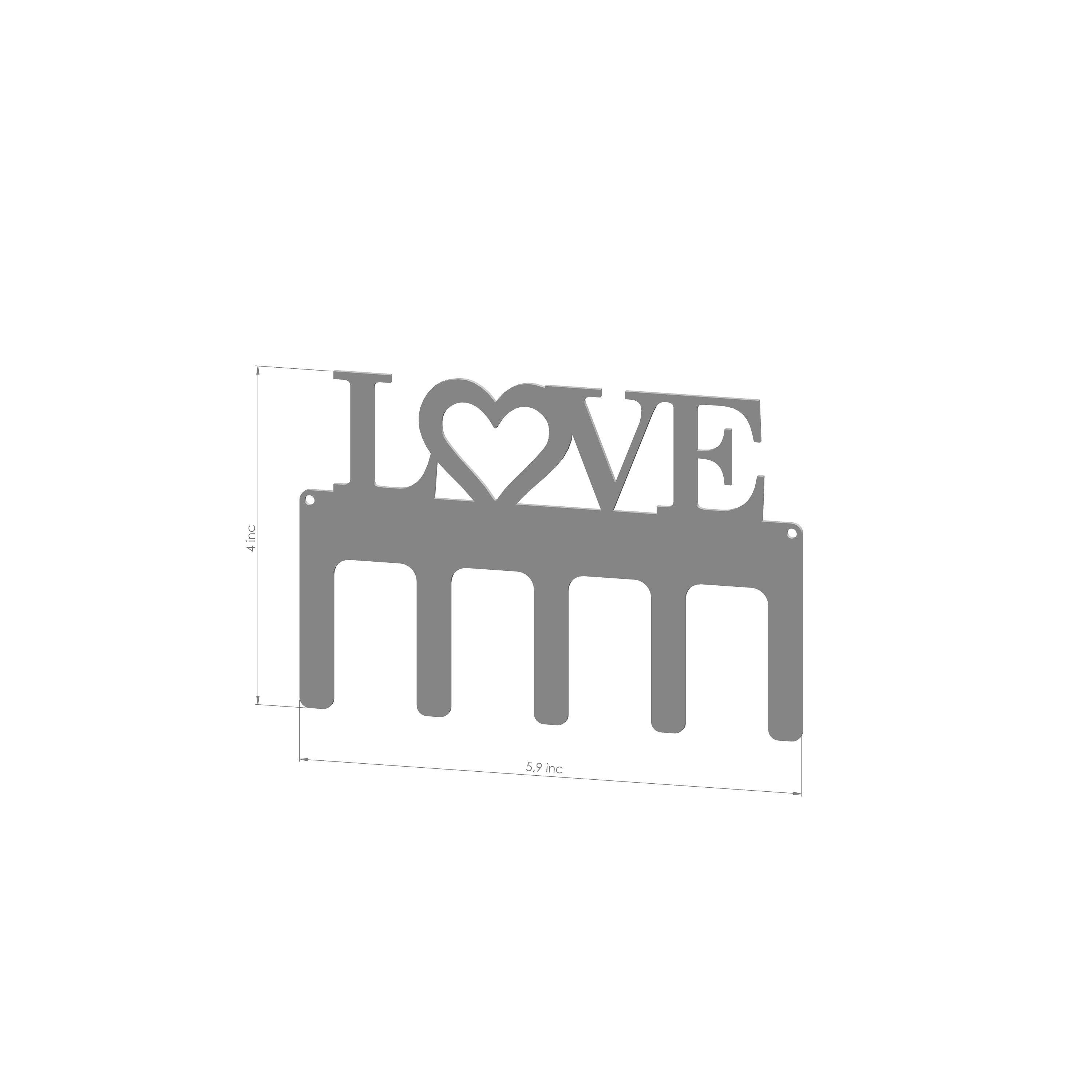 Love Key Holder Dxf Svg Cut Files | Metal Key Hanger Dxf | Metal Sign ...