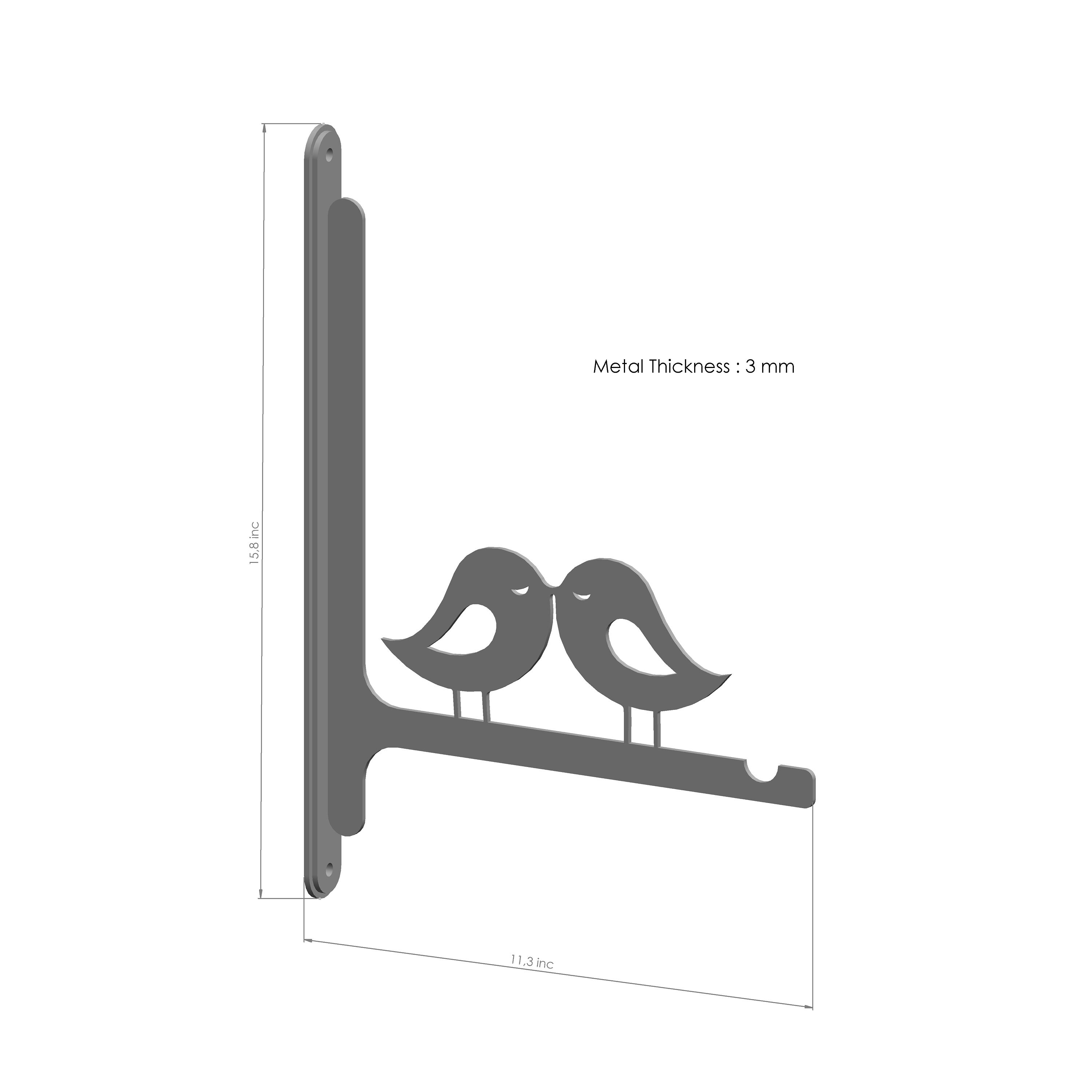 Bird Couple Hanging Basket Bracket Dxf Svg Laser Cut File / Dxf Files ...
