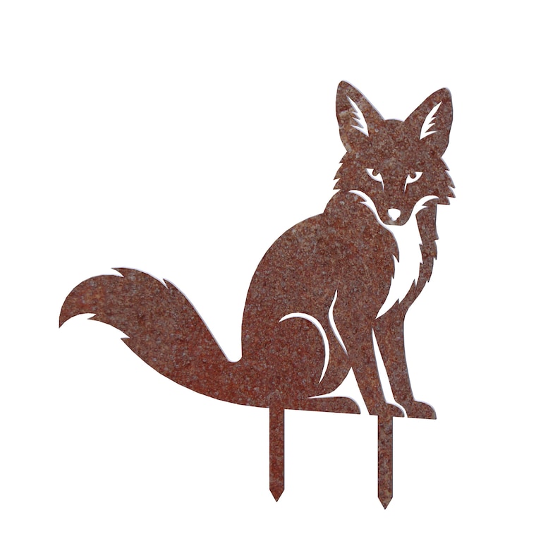 Fox Garden Stake SVG DXF | Laser Cut Metal Yard Art | Fox Silhoutte for ...