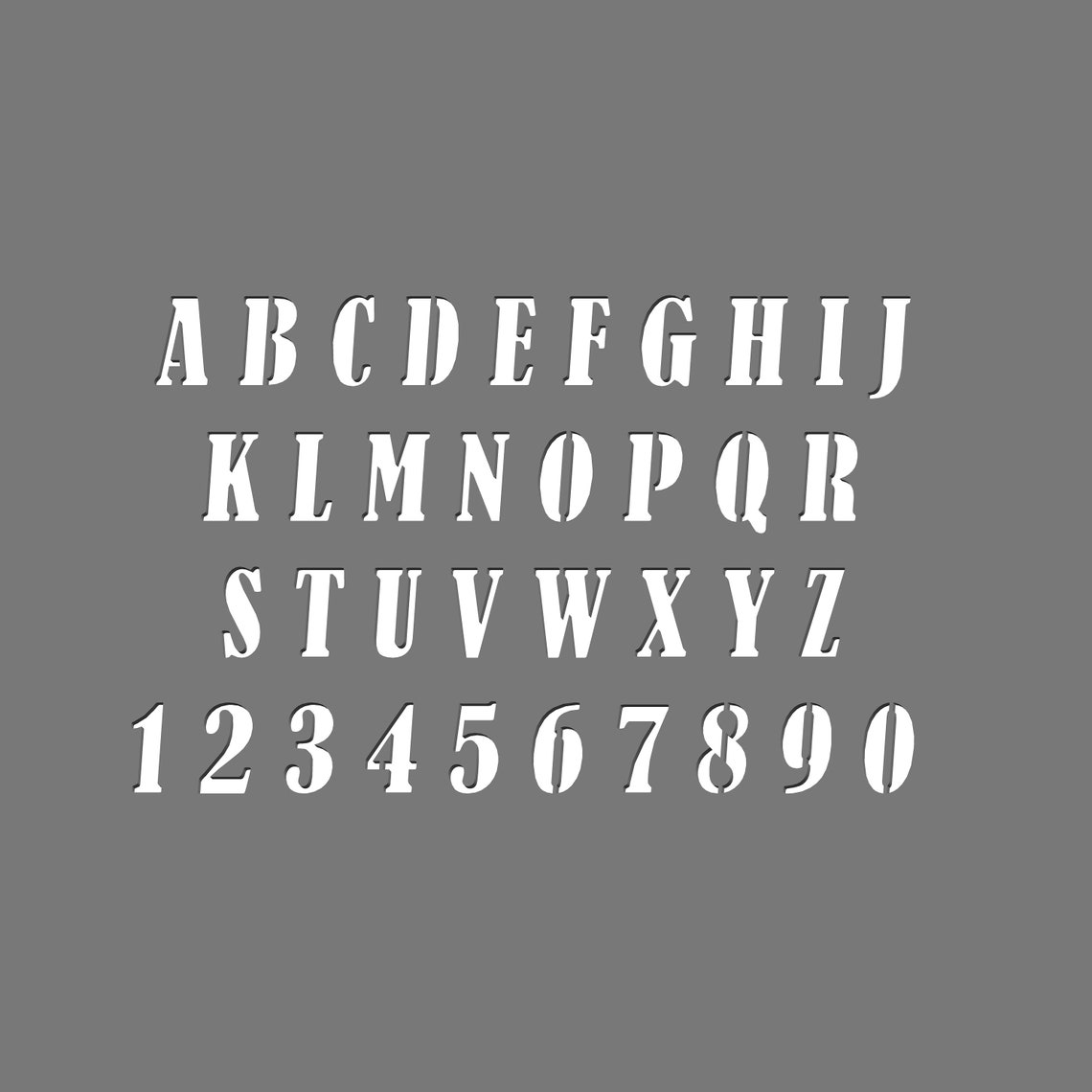 Sitencil Font Alphabet Letters Dxf Svg Files, Font for Cnc Laser ...