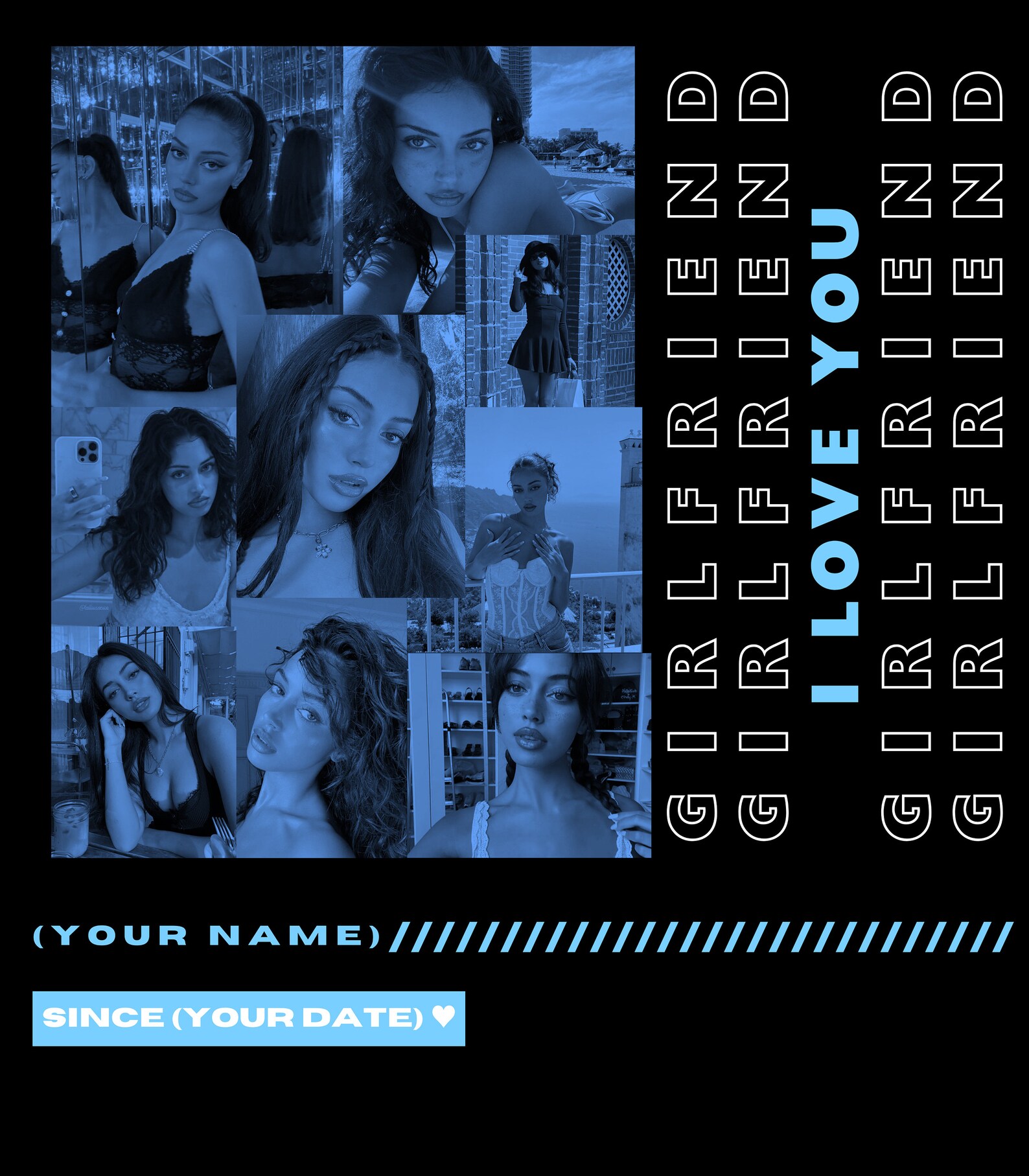 Custom Girlfriend Collage T-shirt/ Gifts for Him/ Unique Gifts/ Custom ...