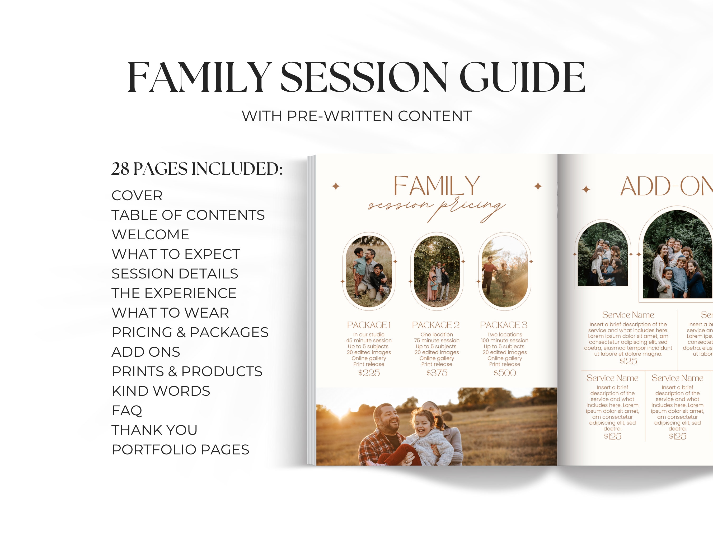 Boho Family Session Guide, Family Photography Style Guide, Photographer ...