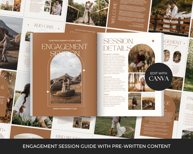 CANVA Boho Client Engagement Session Style Guide With Content, Pre ...