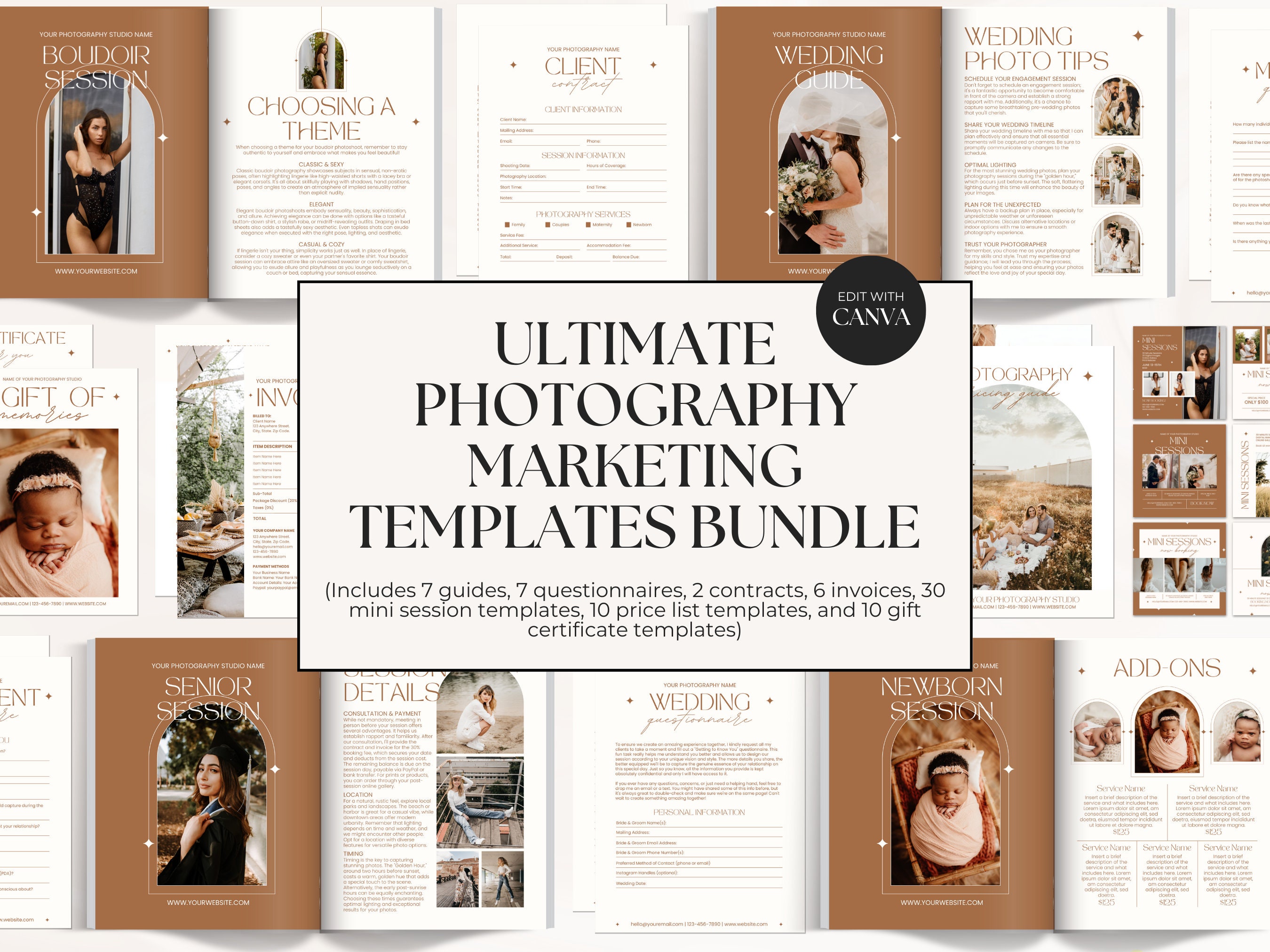 Canva Ultimate Photography Bundle, Photography Welcome Guide, Client ...