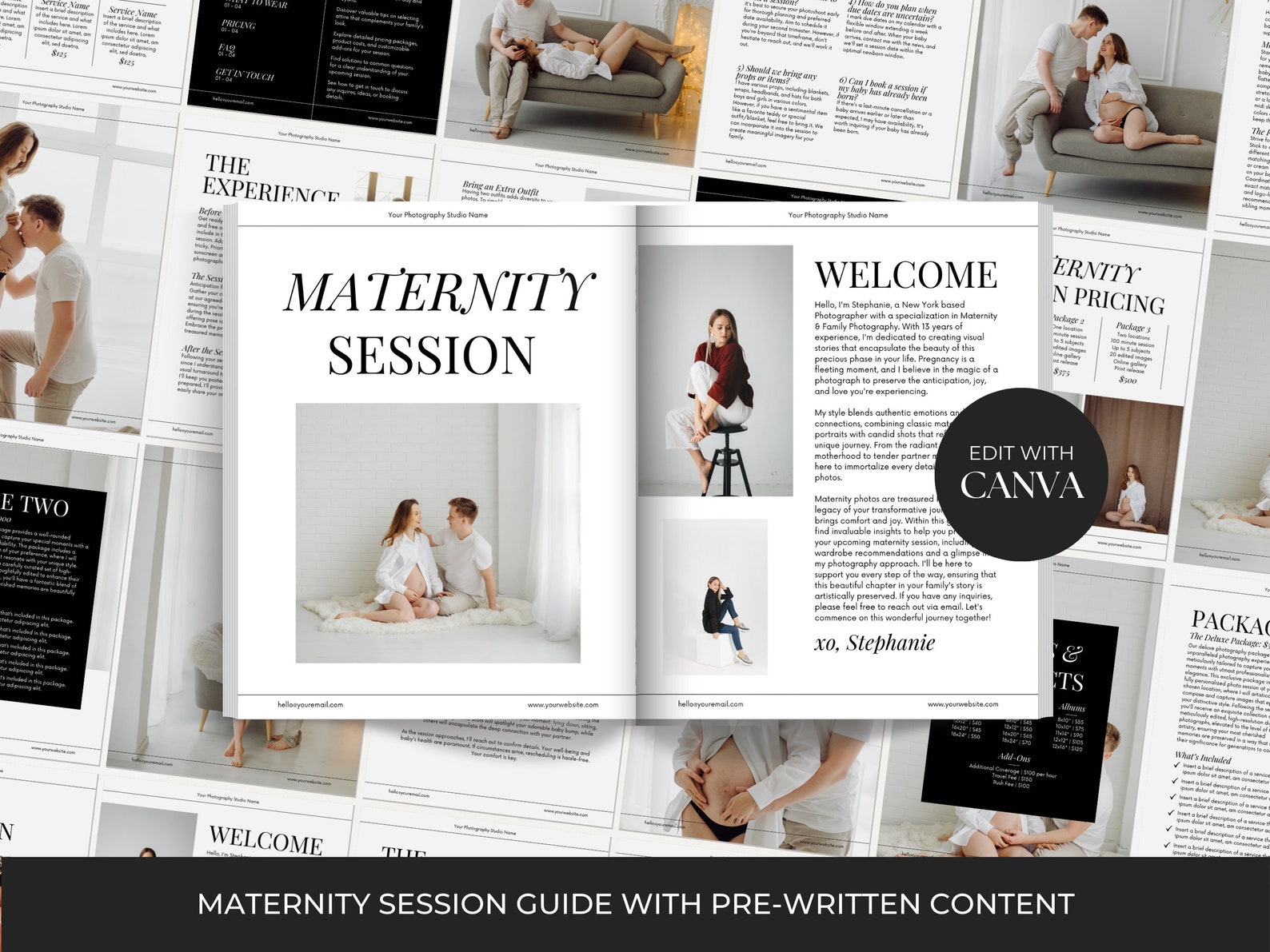 Maternity Photography Marketing Template Bundle, Maternity Session ...